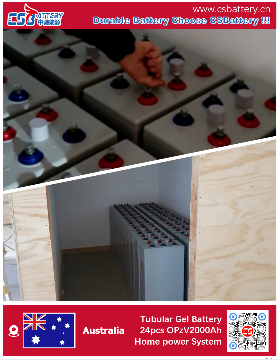 CSBattery 5Years warranty OPZV Tubular DEEP CYCL GEL Batteries - CSBattery